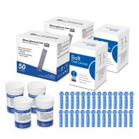 China Accurate Blood Glucose Meter Blood Glucose Monitor Blood Sugar Meter with 50 test Strips & 50 Sterile Lancets for sale