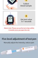 China Accurate Blood Glucose Meter Blood Glucose Monitor Blood Sugar Meter with 50 test Strips & 50 Sterile Lancets for sale