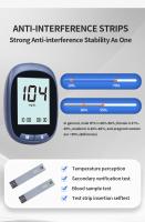 China Accurate Blood Glucose Meter Blood Glucose Monitor Blood Sugar Meter with 50 test Strips & 50 Sterile Lancets for sale
