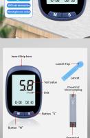 China Accurate Blood Glucose Meter Blood Glucose Monitor Blood Sugar Meter with 50 test Strips & 50 Sterile Lancets for sale