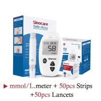China Accurate Blood Glucose Meter Blood Glucose Monitor Blood Sugar Meter with 50 test Strips & 50 Sterile Lancets for sale