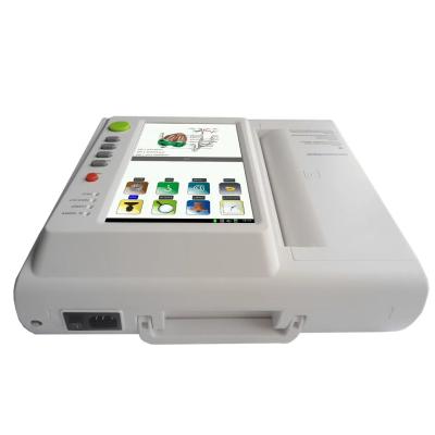 China Portable 12 Channel ECG Machine with 10.2 Inch Touchscreen Electrocardiograph for Clinical Cardiac Assessment for sale
