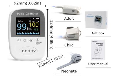 China BM1000A Pediatric Neonatal Pulse Oximeter 35-100% SpO2 Screening Set with Three Probes for sale