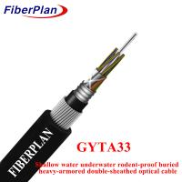 China GYTA33 Optic Cable 4 6 8 12 24 48 Cores G652D SM Underwater Stranded Armoured Steel Wire for sale
