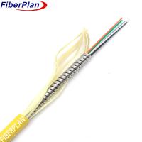 China 2 Core Spiral Steel Armored Indoor Fiber Optic Cable Single/ Multi mode crush / rodent resistance GJSFJV indoor outdoor for sale