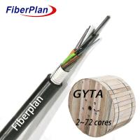 China Outdoor Aluminum Tape Duct 6 8 12 24 48 72 96 144 Core Armoured Fiber Optic Cable GYTA for sale