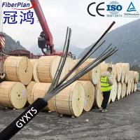 China Polyethylene Jacket GYXTS Crush Resistance Outdoor Armored Fiber Optic Cable for sale