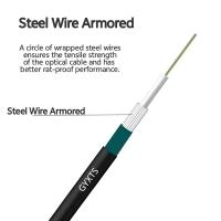 China Polyethylene Jacket GYXTS Crush Resistance Outdoor Armored Fiber Optic Cable for sale