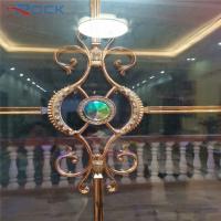 China Rose Gold Electroplated Georgian Bar Flower Decorative UPVC Door Glass Insert 3M for sale