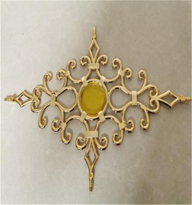 China ABS Hollow Out Georgian Bar Decor Flower for Insulating Glass UV Electroplate 0707 for sale