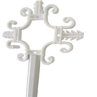 China 8x18mm White Plastic Georgian Glazing Bars Flower Hardware for UPVC Window 1808 for sale