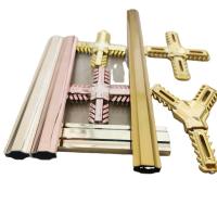 China Anodized Aluminum Profile 8x18mm Golden for Doors and Windows Hardware for sale