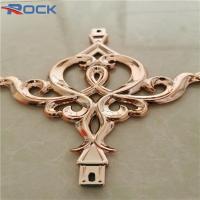 China 7x15mm Golden Pink UV Electroplate Aluminum Profile Flower for Georgian Double Glazing for sale