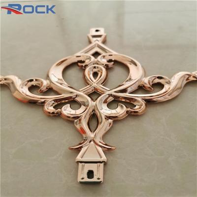 China 7x15mm Golden Pink UV Electroplate Aluminum Profile Flower for Georgian Double Glazing for sale