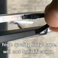 China Pure Butyl Sealant Tape 1mm Thick 61m Roll for Double Glazed Windows Waterproof for sale