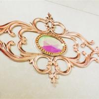 China Golden Pink Double Pane Glass Inserts Flowers Decorative Electroplate ABS for Insulating Glass Windows for sale