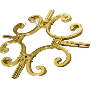 China 5x8mm Aluminum Decorative Profile Flower Gold Bar for Frameless Glass Accessories UV Electroplate for sale