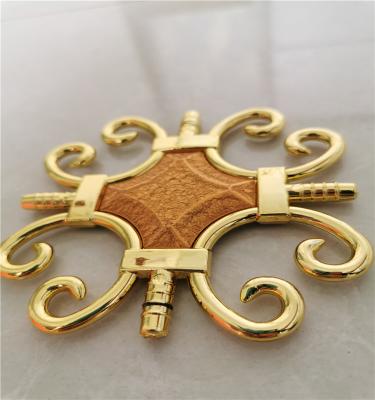 China Golden Round Aluminum Profile Accessories for French Doors Windows ABS Electroplate 0707 Bar for sale