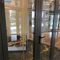 China Golden 5x8mm Georgian Glazing Bars with Flower Decoration for Glass Door Accessories for sale