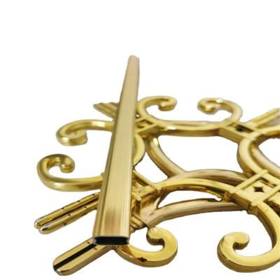 China Aluminum 5x9mm Georgian Bar for UPVC Windows and Doors Decorative Hardware Golden for sale