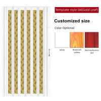 China PVC Accordion Shower Glass Door Top Track Heat Insulation Sliding 1 Year Warranty for sale