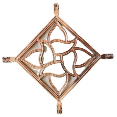 China Shining Surface PVC Window Georgian Bar Decorative Flowers for sale