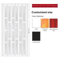 China PVC Bathroom Sliding Door Top Track 1800mm Easy Installation Folding Door White for sale