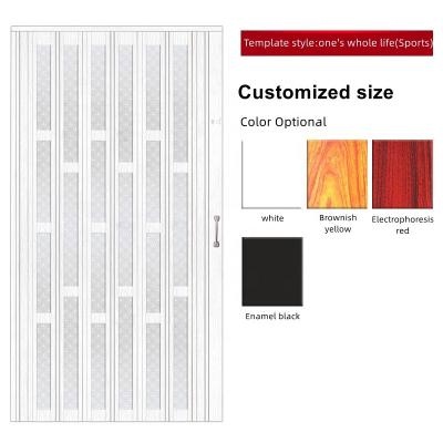 China PVC Bathroom Sliding Door Top Track 1800mm Easy Installation Folding Door White for sale
