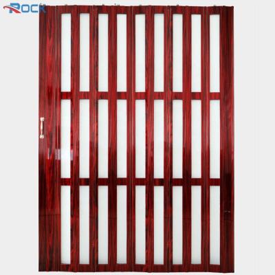 China PVC Accordion Folding Door Dirt Resistance Heat Insulation 1 Year Warranty White for sale
