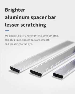 China 4mm Unbendable Aluminum Spacer Bar for Insulating Glass Sliding Door Accessories 1100 Alloy for sale