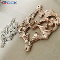 China Rose Gold PVC Window Georgian Bar Decorative Flowers Shining Surface 2 Panel for sale