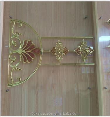 China Georgian Astragal Bar Flower 7x15mm for Double Glaze Sliding Door Window Accessories for sale