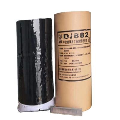China Low Water Vapor Black Butyl Rubber Glue Insulating Glass Sealant 0.2g Permeability 7kg Barrel for sale