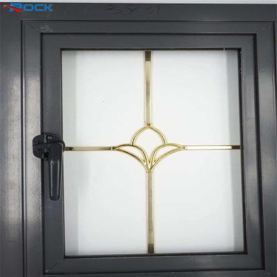 China Insulating Glass Georgian Bar 5x8 Golden UV Proof Decorative Aluminum Flower Design for sale