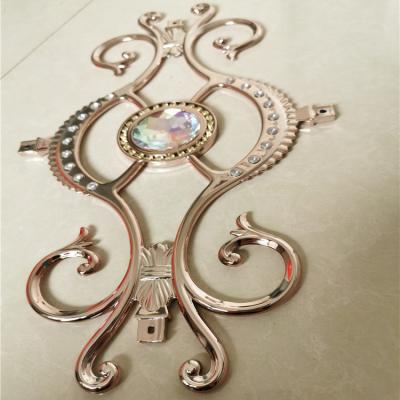 China 3D Rose Gold Georgian Bar Flowers Diamond Sliding Door Window Accessories ABS 3M for sale