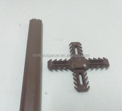 China PVC Georgian Bar 8x18 Cross Connector for Glass Panes Decoration Custom Colors for sale