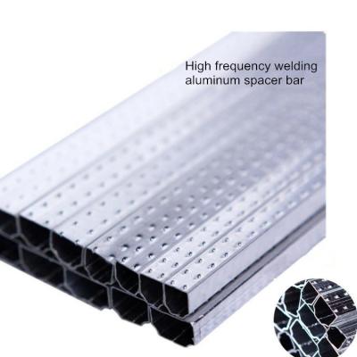 China Front Welded Aluminum Spacer Bars for Double Glazing Units 5m Length 0.18-0.3mm Thickness for sale