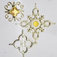China Luxury 707 Golden Round Aluminum Trim for French Door Window Decoration ABS Electroplate for sale
