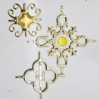 China Luxury 707 Golden Round Aluminum Trim for French Door Window Decoration ABS Electroplate for sale