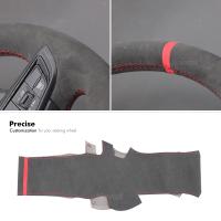 China Black Full Suede Steering Wheel Cover for ALFA ROMEO Giulia Stelvio Tonale 2020-2022 for sale