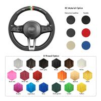China Alfa Romeo Giulia Quadrifoglio Stelvio 2017-2019 Suede Leather Steering Wheel Cover for sale