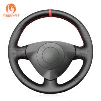 China White Genuine Leather Steering Wheel Cover for Alfa Romeo 147 156 Crosswagon 2003-2007 for sale