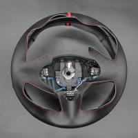 China White Genuine Leather Steering Wheel Cover for Alfa Romeo 147 156 Crosswagon 2003-2007 for sale
