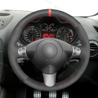 China Black Suede PU Carbon Fiber Car Steering Wheel Cover for Alfa Romeo 147 GT 2004-2010 for sale