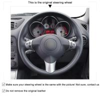 China Black Suede PU Carbon Fiber Car Steering Wheel Cover for Alfa Romeo 147 GT 2004-2010 for sale