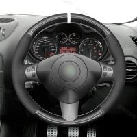 China Hand Stitched Carbon Suede Steering Wheel Cover for Alfa Romeo Giulietta 2000-2010 for sale