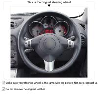 China Hand Stitched Carbon Suede Steering Wheel Cover for Alfa Romeo Giulietta 2000-2010 for sale