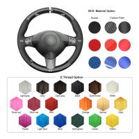 China Hand Stitched Carbon Suede Steering Wheel Cover for Alfa Romeo Giulietta 2000-2010 for sale
