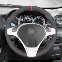 China Black Artificial Leather Steering Wheel Cover for Alfa Romeo Giulietta MiTo 2008-2015 for sale