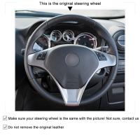 China Black Artificial Leather Steering Wheel Cover for Alfa Romeo Giulietta MiTo 2008-2015 for sale